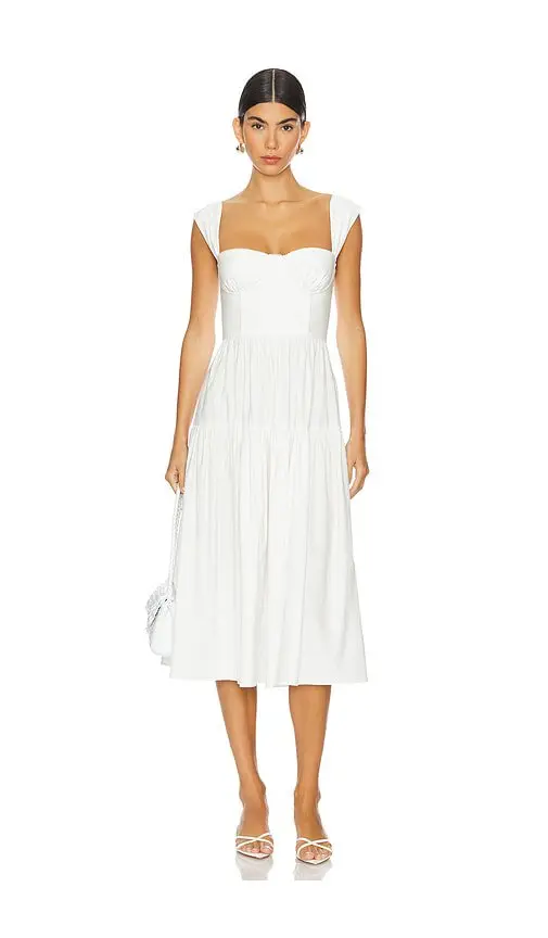 WeWoreWhat Corset Midi Dress - White