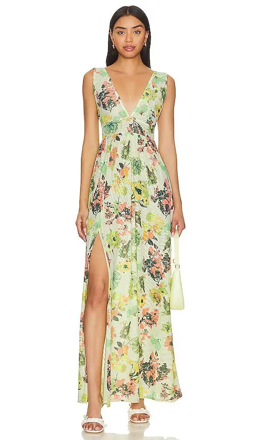 MAAJI Clementina Maxi Dress In Green - Multicolor
