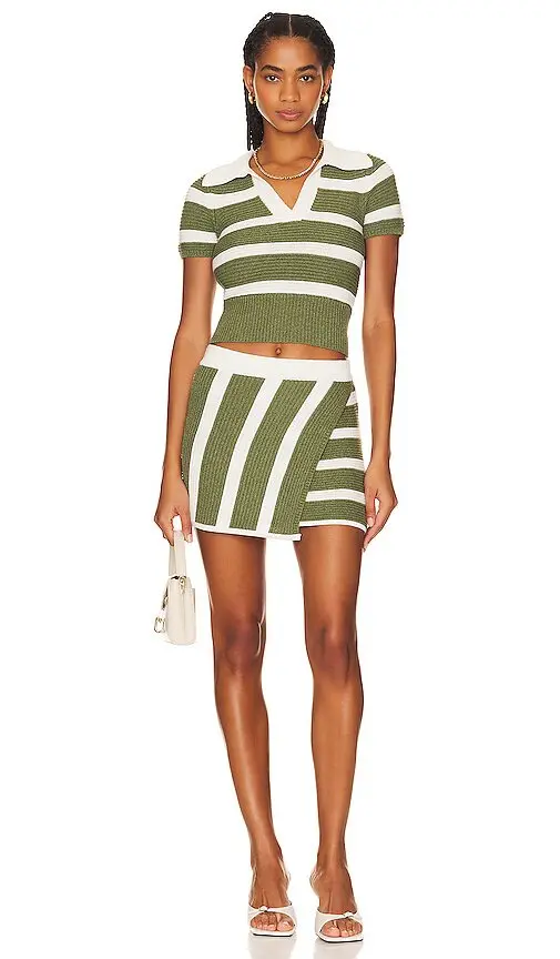 L'academie Drea Striped Knit Top