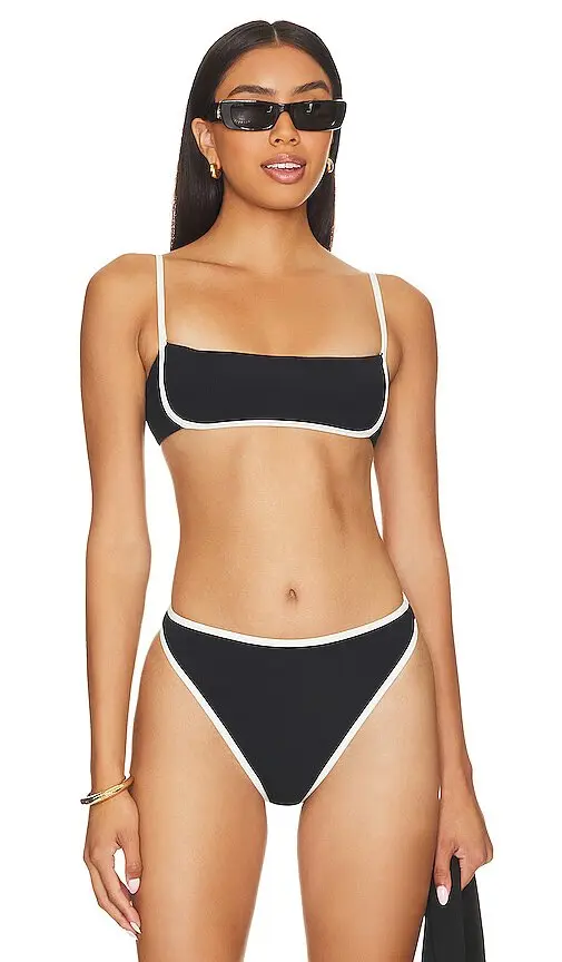 L*Space Hazel Bikini Top - Black & Cream