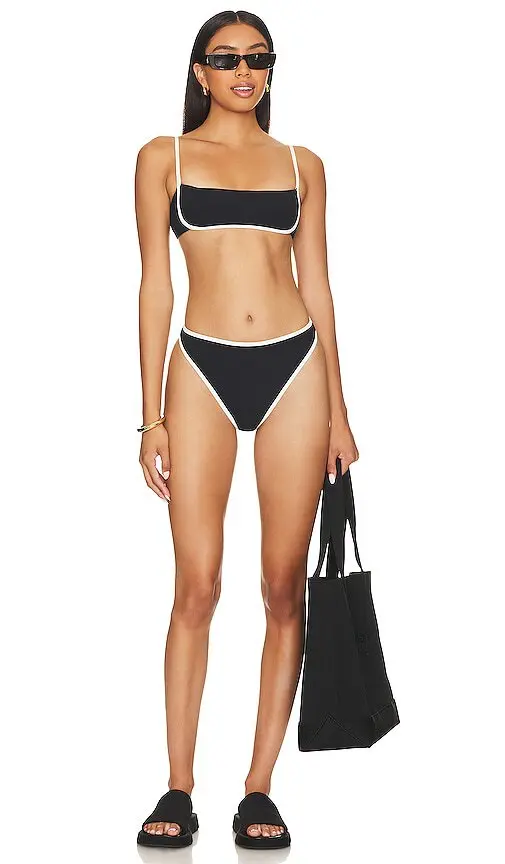 L*Space Hazel Bikini Top - Black & Cream