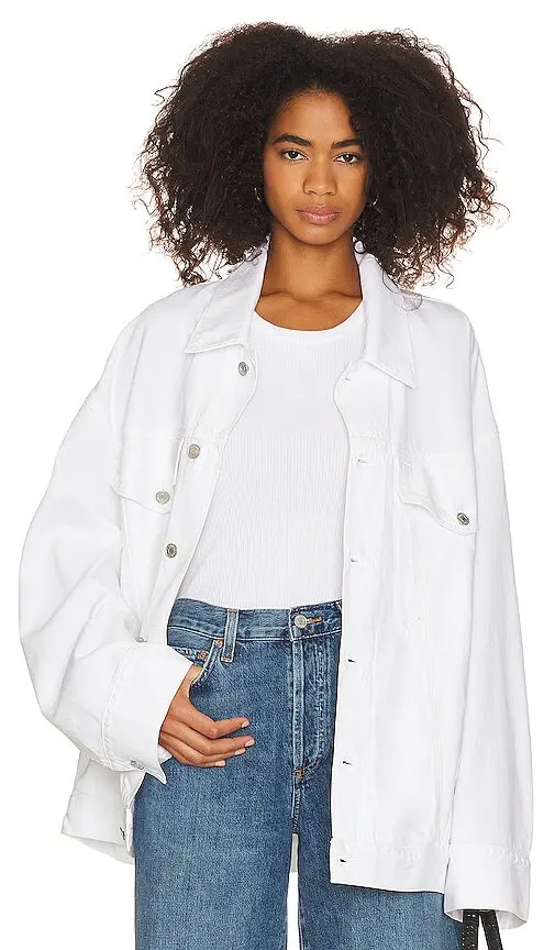 AGOLDE Wayne Denim Jacket In White