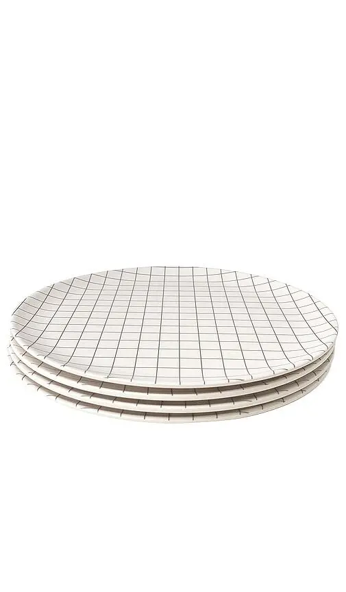 XENIA TALER Mini Metric Side Plates Set Of 4 In White