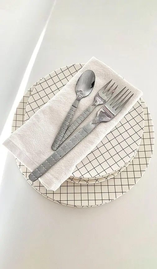 XENIA TALER Mini Metric Side Plates Set Of 4 In White