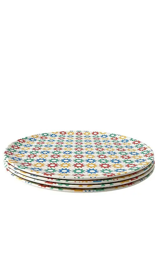 XENIA TALER Little Star Dinner Plates Set Of 4 In Multi