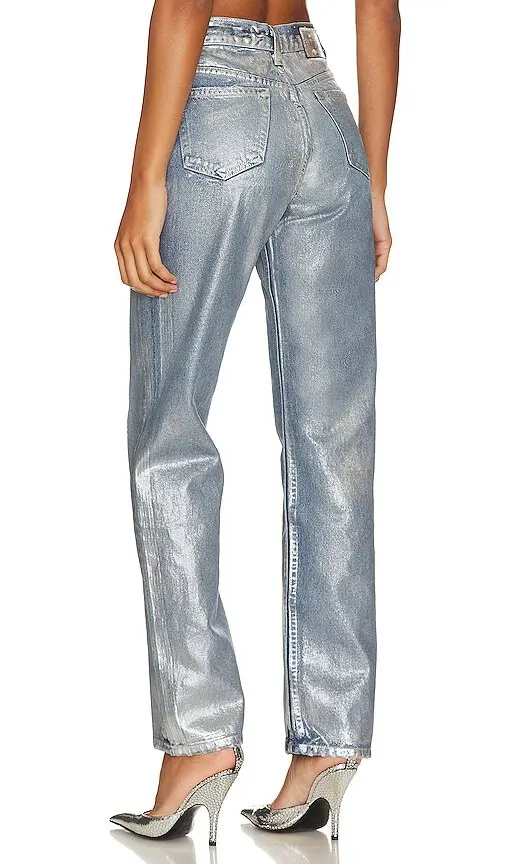 EB DENIM High Rise Straight Jeans - Foil