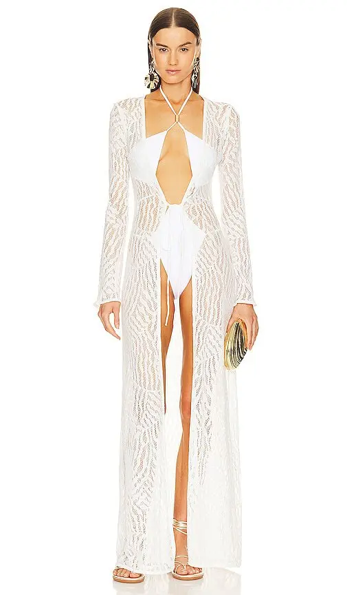 MICHAEL COSTELLO X Ryland Robe In White
