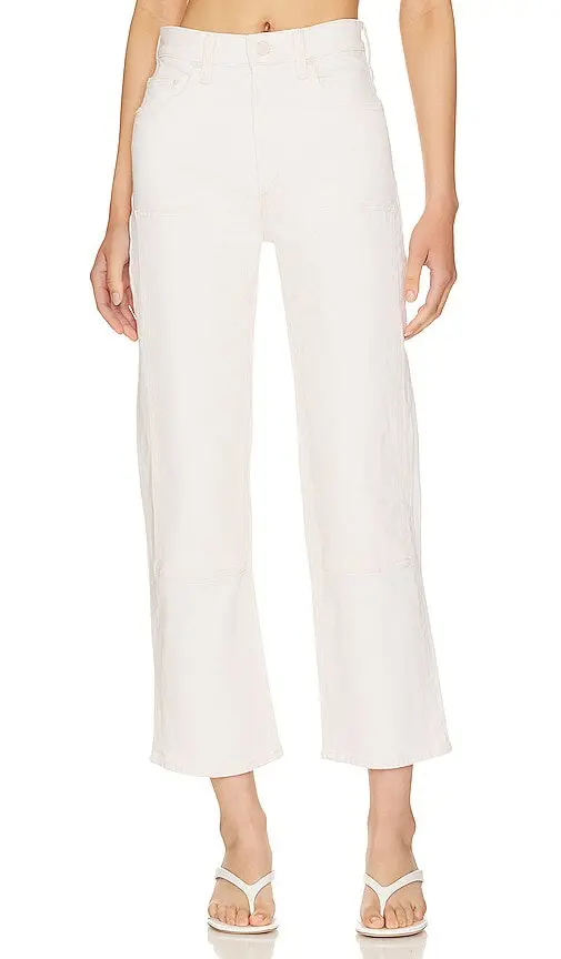 MOTHER The Bee's Knees Rambler Zip Ankle Jeans - Act Natural