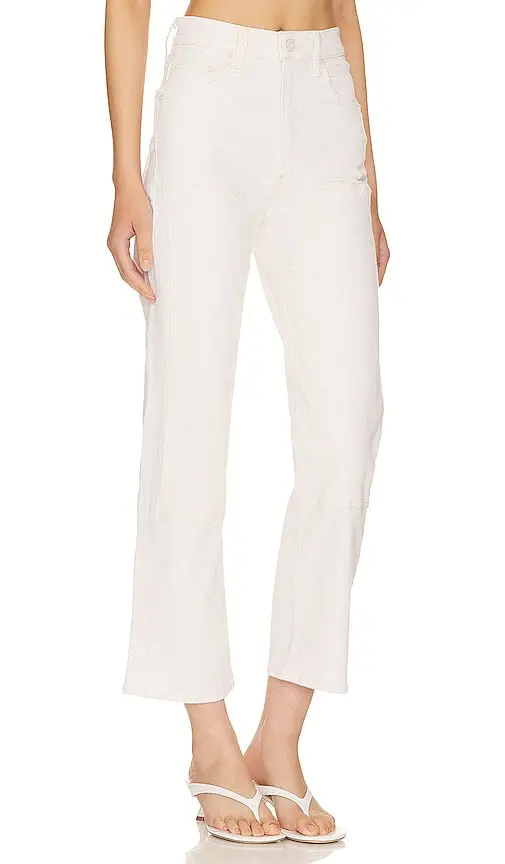 MOTHER The Bee's Knees Rambler Zip Ankle Jeans - Act Natural