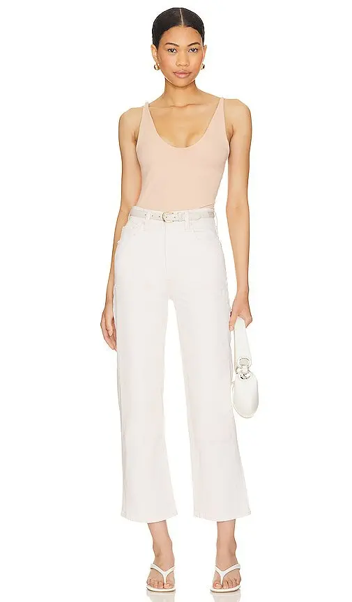 MOTHER The Bee's Knees Rambler Zip Ankle Jeans - Act Natural