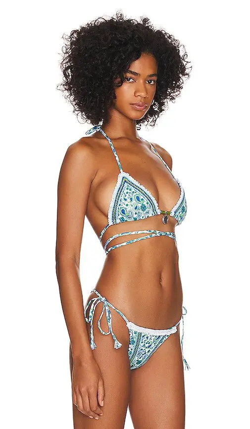 BANANHOT Luna Printed Halterneck Bikini Top