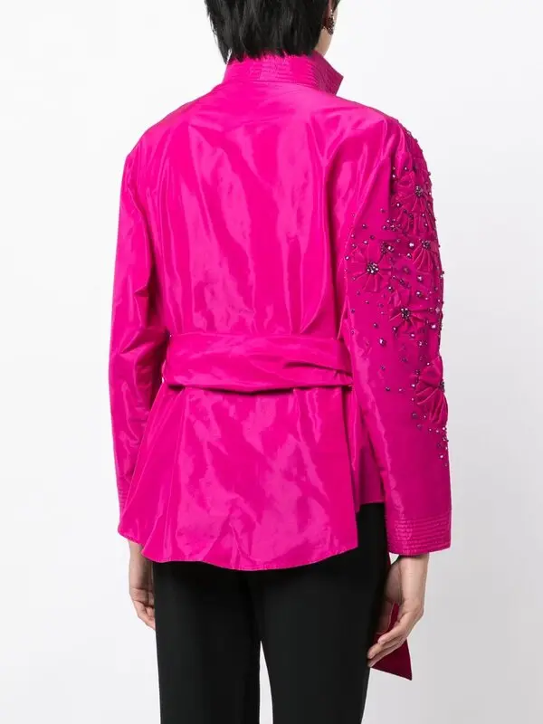 Zuhair Murad Crystal-embellished Belted Jacket