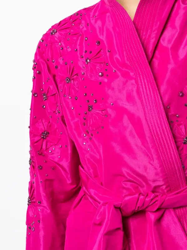 Zuhair Murad Crystal-embellished Belted Jacket