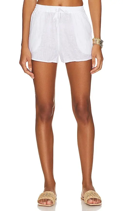 L*Space Rio Linen Shorts - White