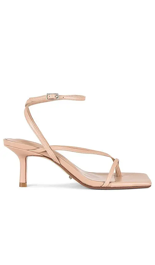 TONY BIANCO Avi Sandal Square Toe Kitten Heel - Skin Nappa
