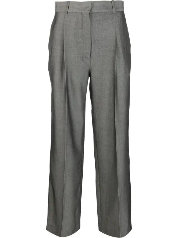 Sandro High-waist Pleated Trousers - Grey