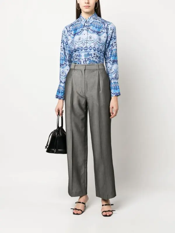 Sandro High-waist Pleated Trousers