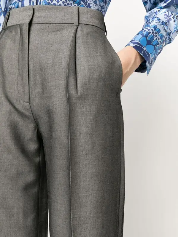 Sandro High-waist Pleated Trousers