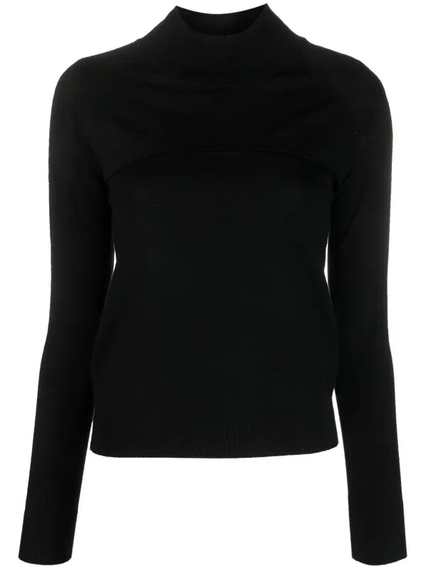 Patrizia Pepe Long-sleeved Wool T-shirt
