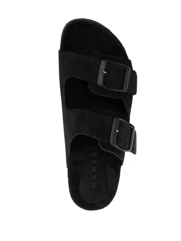 Manebí Hamptons Suede Sandals - Black