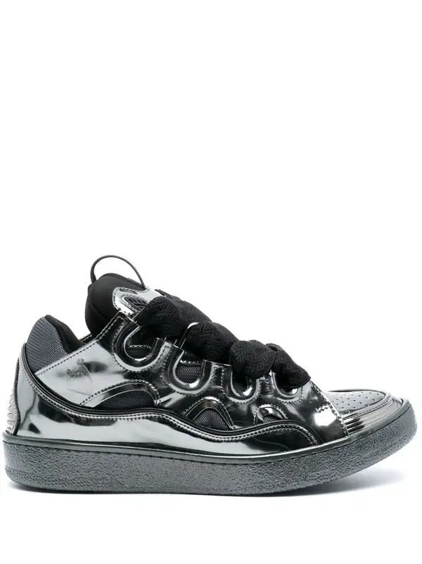 LANVIN Curb Lace-up Sneakers - Grey