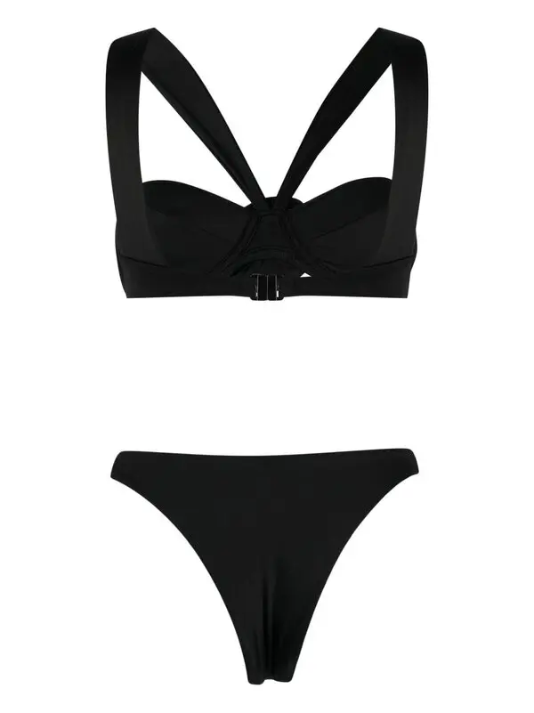 LA REVECHE Flower-detail Bikini Set
