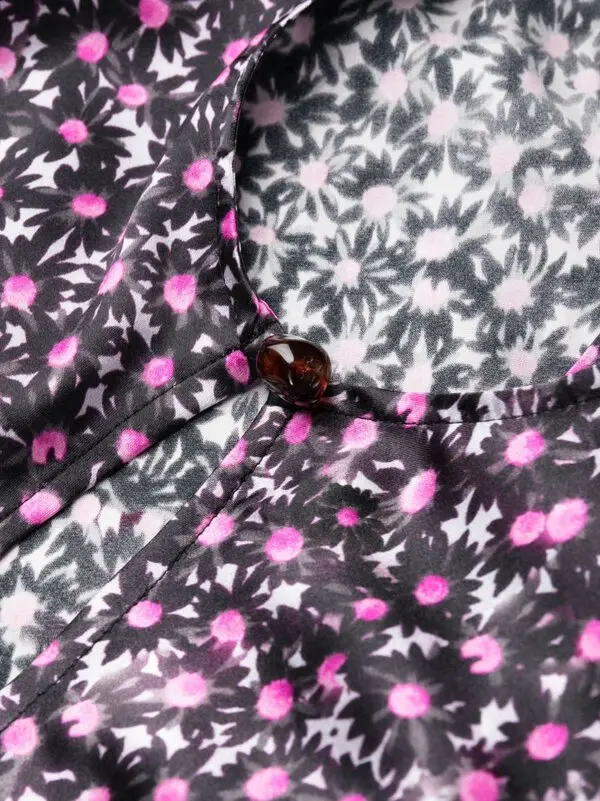 GANNI Floral-print Silk Dress