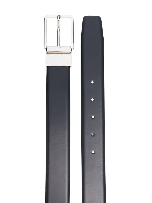 Santoni Engraved-logo Leather Belt