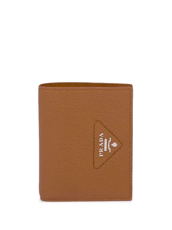 Prada Small Logo-plaque Leather Wallet