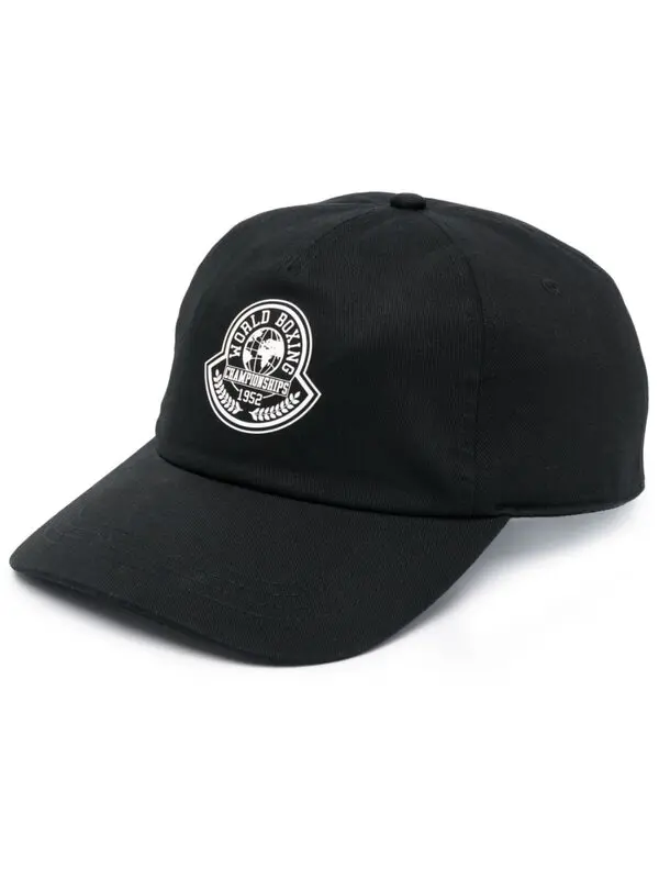 Moncler Logo-print Cotton Baseball Cap - Black