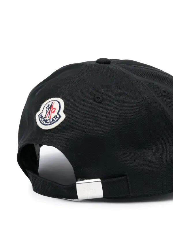 Moncler Logo-print Cotton Baseball Cap - Black