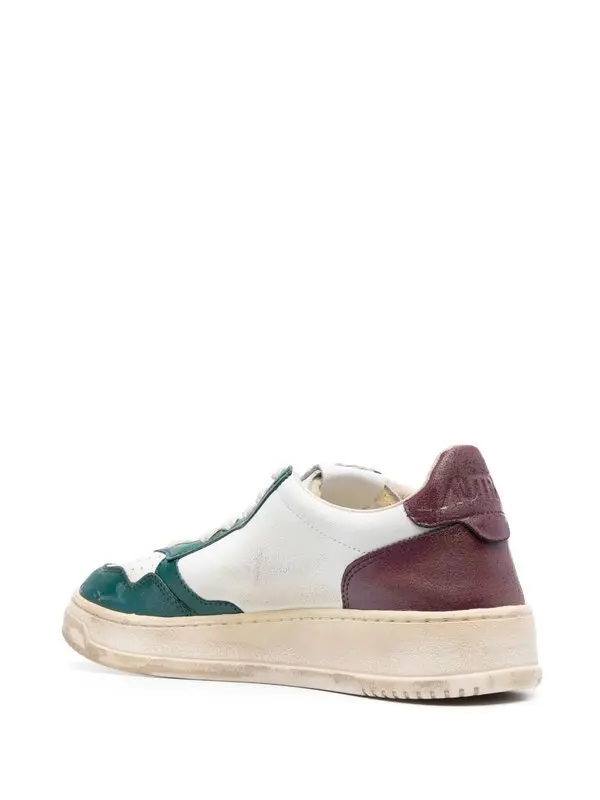 AUTRY Medalist Distressed-finish Sneakers - White