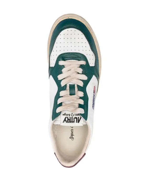 AUTRY Medalist Distressed-finish Sneakers - White