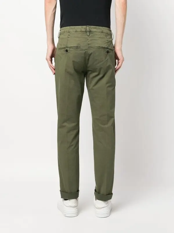 DONDUP Straight-leg Chino Trousers - Green