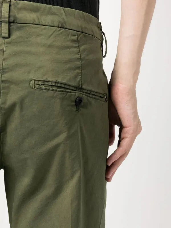 DONDUP Straight-leg Chino Trousers - Green
