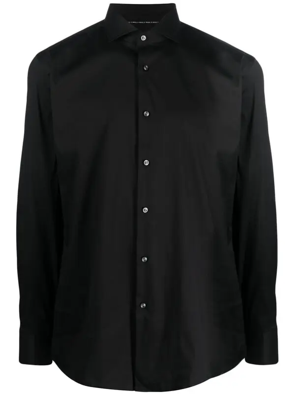 BOSS Spread-collar Button -up Shirt - Black
