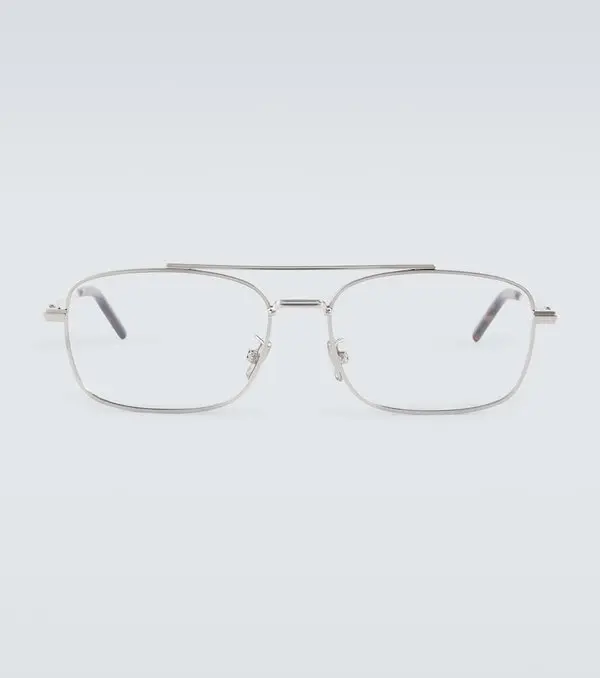 Dior Diorblacksuito N2u Aviator Glasses - Silver
