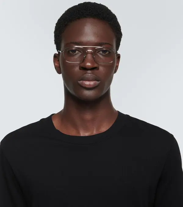 Dior Diorblacksuito N2u Aviator Glasses - Silver