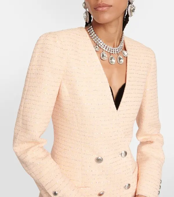 Alessandra Rich Bouclé Cotton-blend Jacket