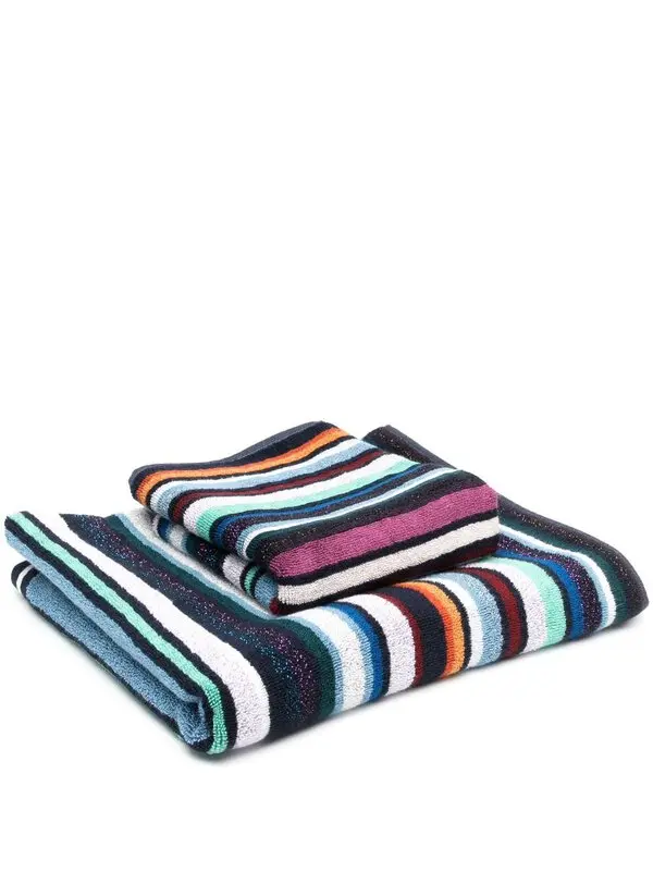 Missoni Striped Cotton-blend Bath Towel - Black