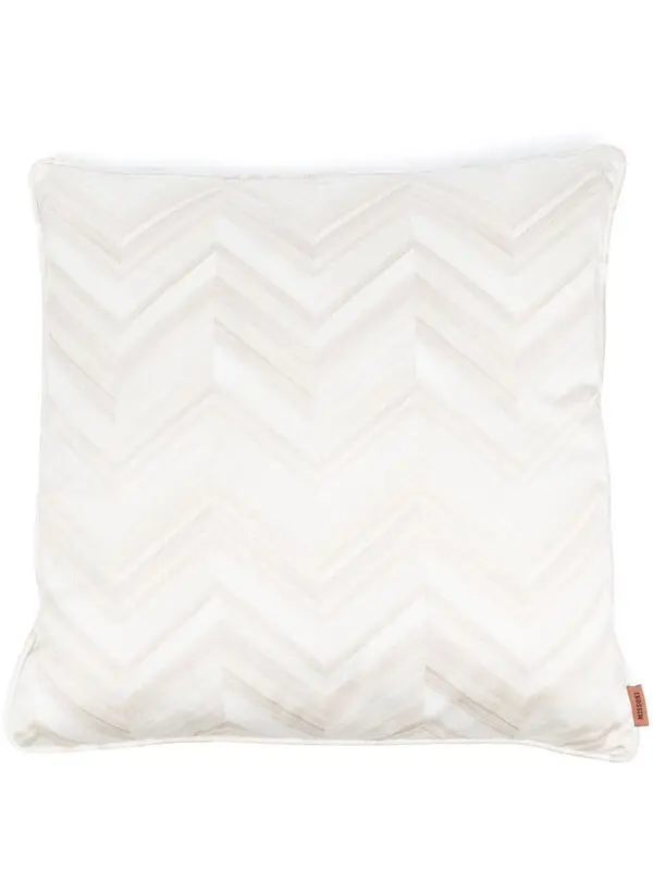 Missoni Zig-zag Print Cotton Cushion - Neutrals