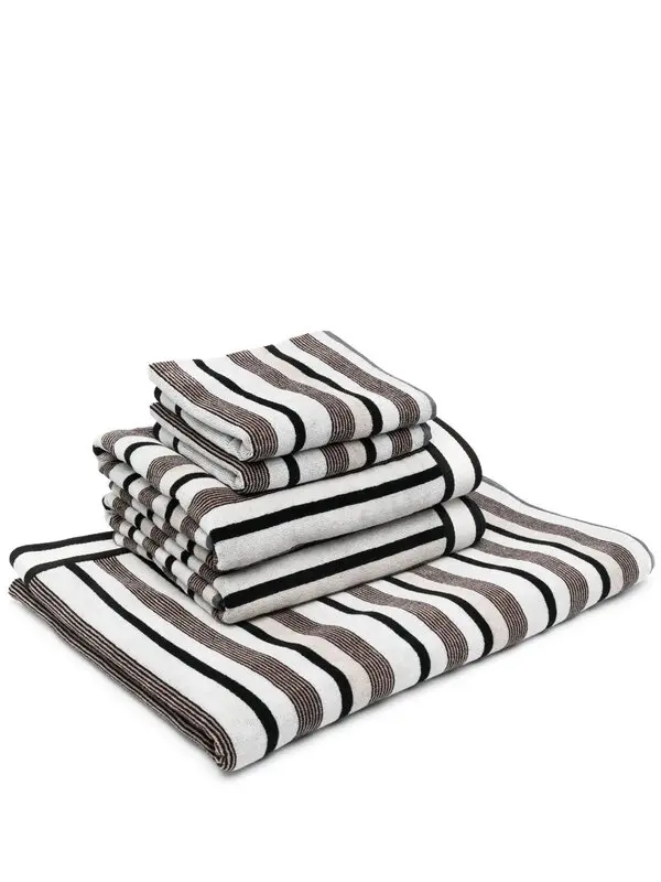Missoni Striped Cotton Towel - Black
