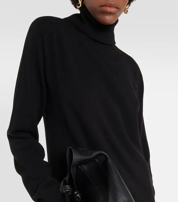 JIL SANDER Cashmere Midi Dress - Black
