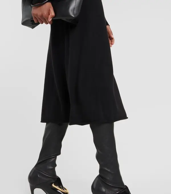 JIL SANDER Cashmere Midi Dress - Black
