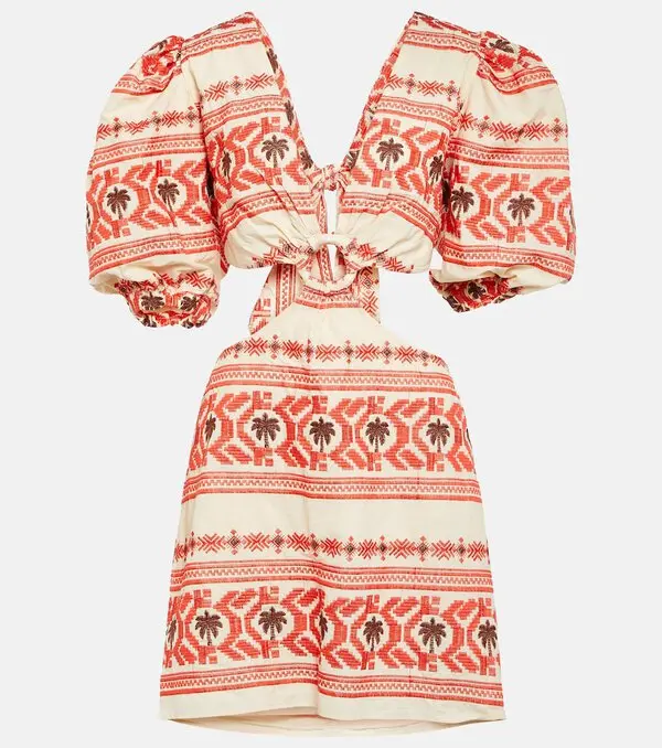Johanna Ortiz Printed Cotton Minidress - Multicoloured