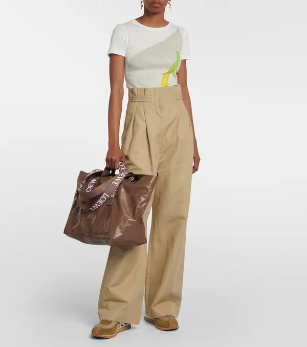 Loewe Fold Shopper Leather Tote Bag