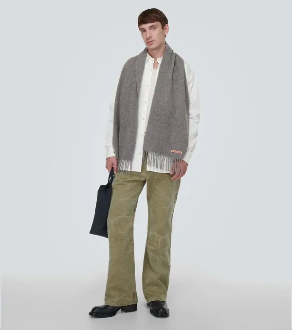Acne Studios Fringed Wool Scarf
