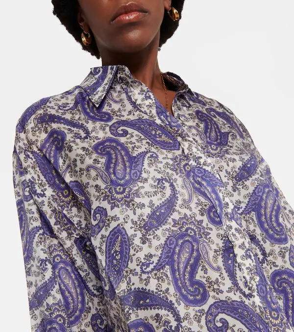Zimmermann Devi Paisley-print Silk Shirt