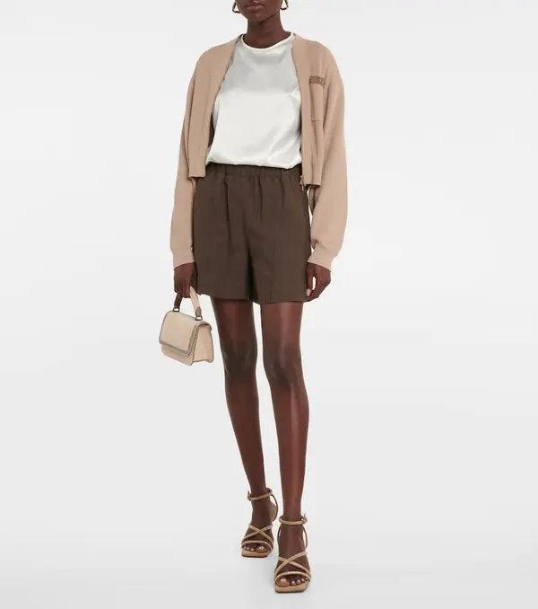 Brunello Cucinelli Silk-blend Satin T-shirt