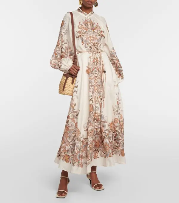 Zimmermann Devi Paisley Linen Maxi Dress